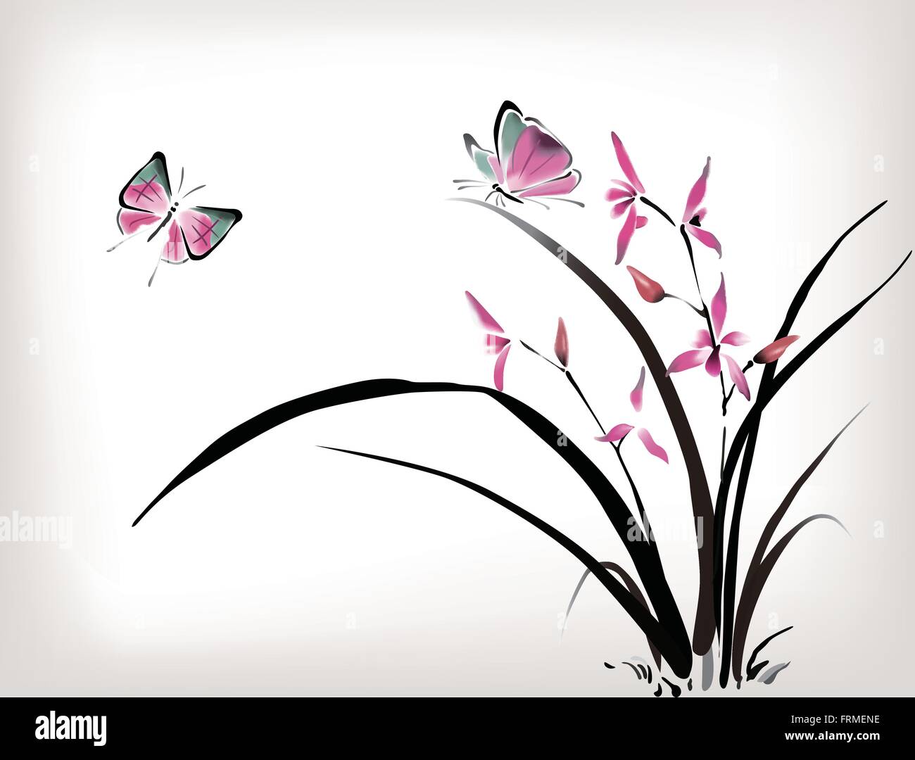 Chinese butterfly art hi-res stock photography and images - Alamy