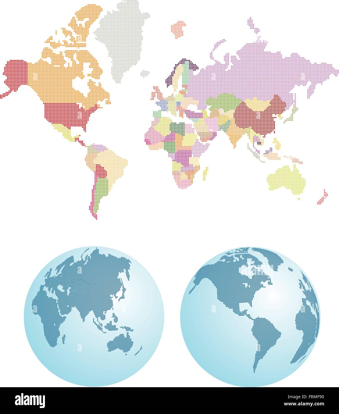 Dotted World Map Stock Vector Image And Art Alamy