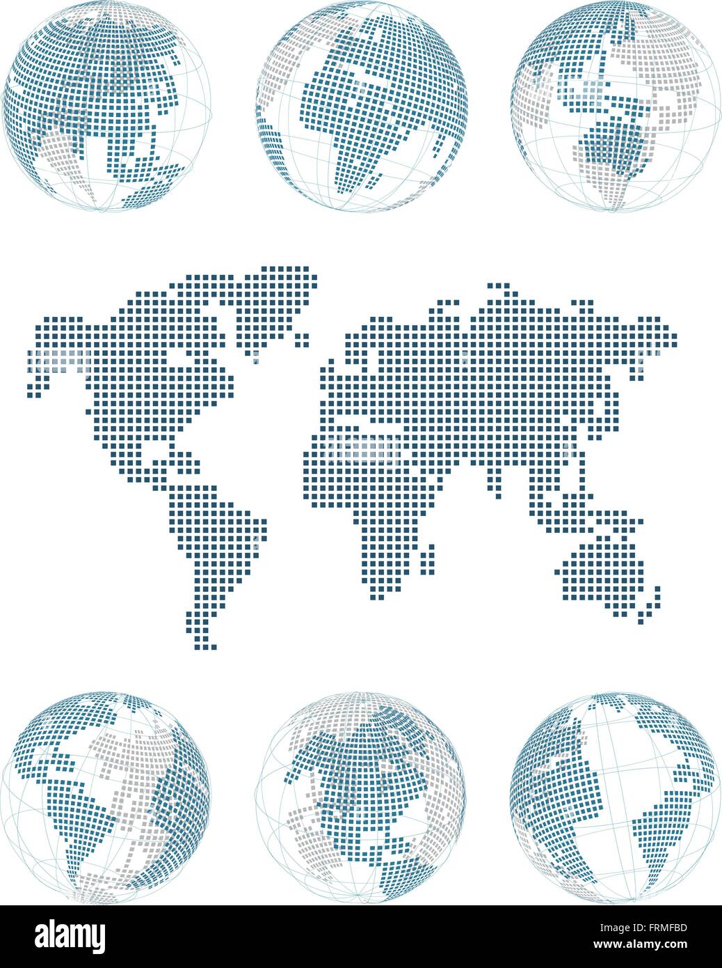 dotted world map Stock Vector Image & Art - Alamy