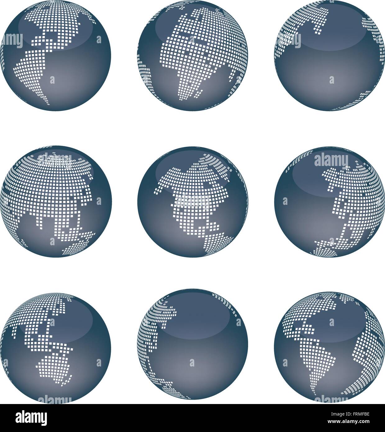 dotted world map Stock Vector Image & Art - Alamy