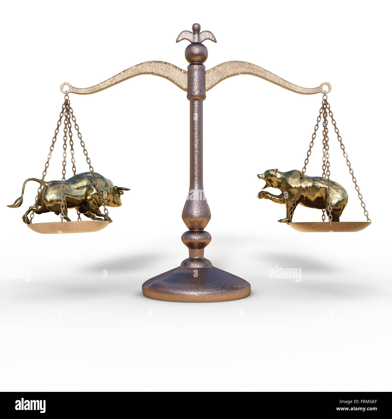 Bull bear symbol stock Cut Out Stock Images & Pictures - Alamy