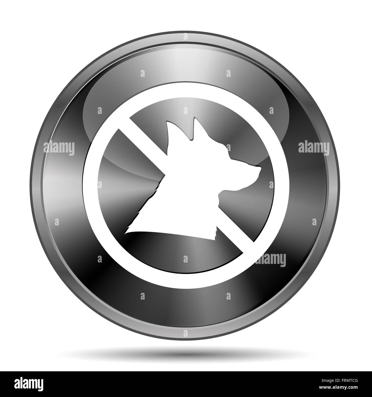 White dog icon glass Black and White Stock Photos & Images - Alamy