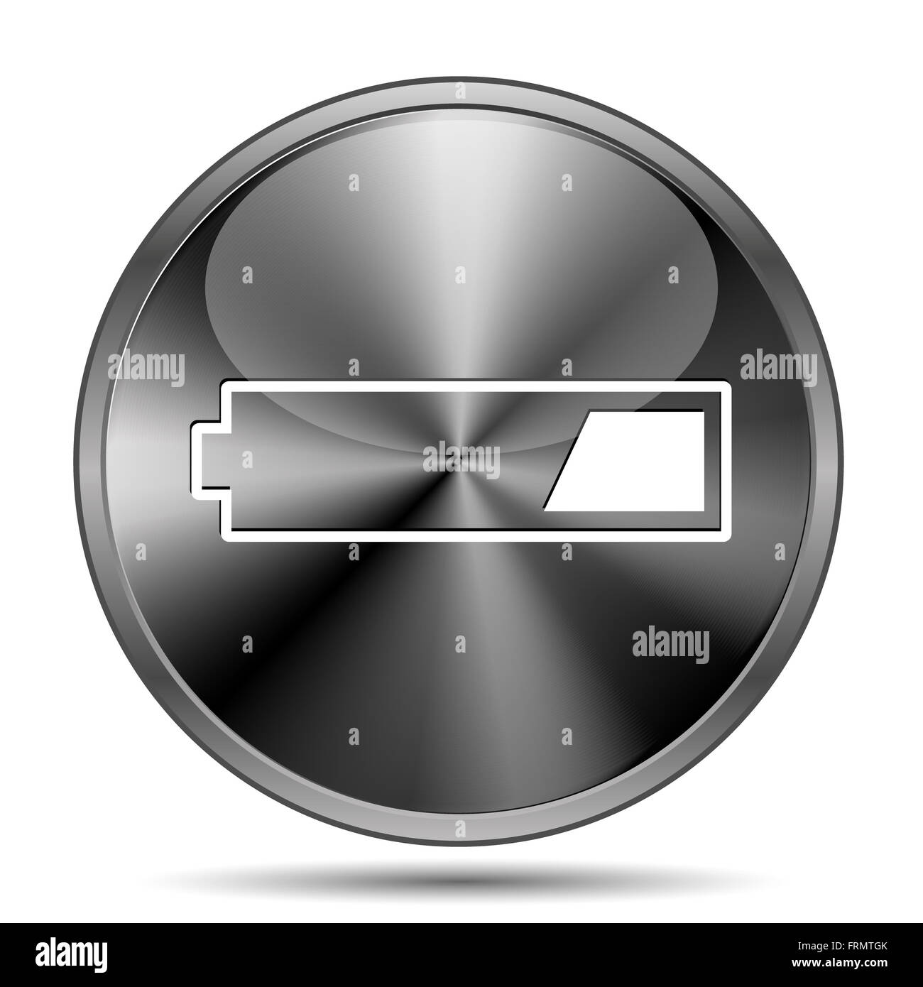 Glossy shiny glass icon on white background Stock Photo - Alamy