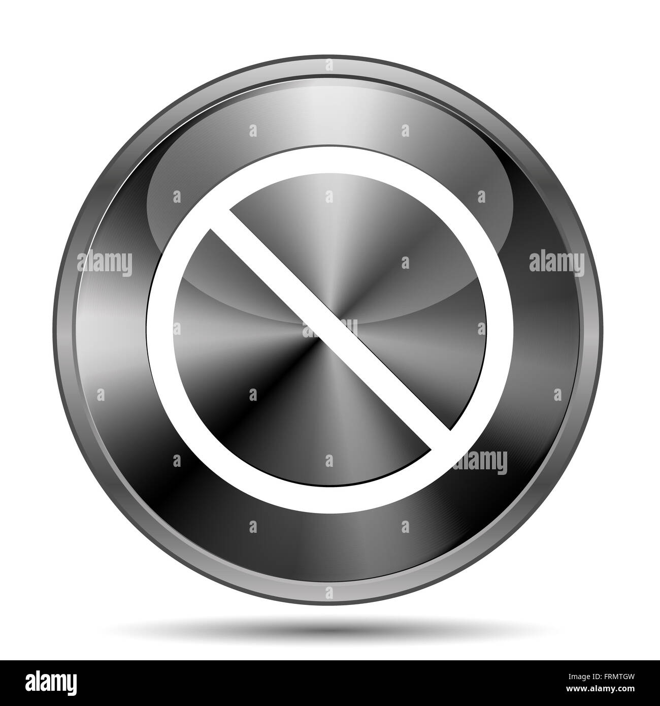 Glossy shiny glass icon on white background Stock Photo - Alamy