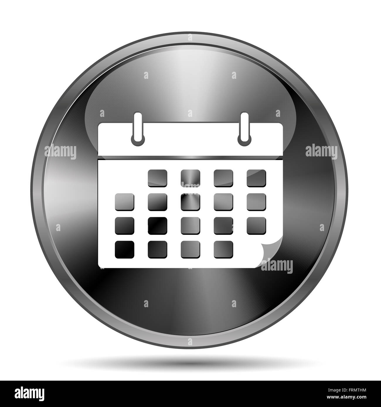 Glossy shiny glass icon on white background Stock Photo - Alamy