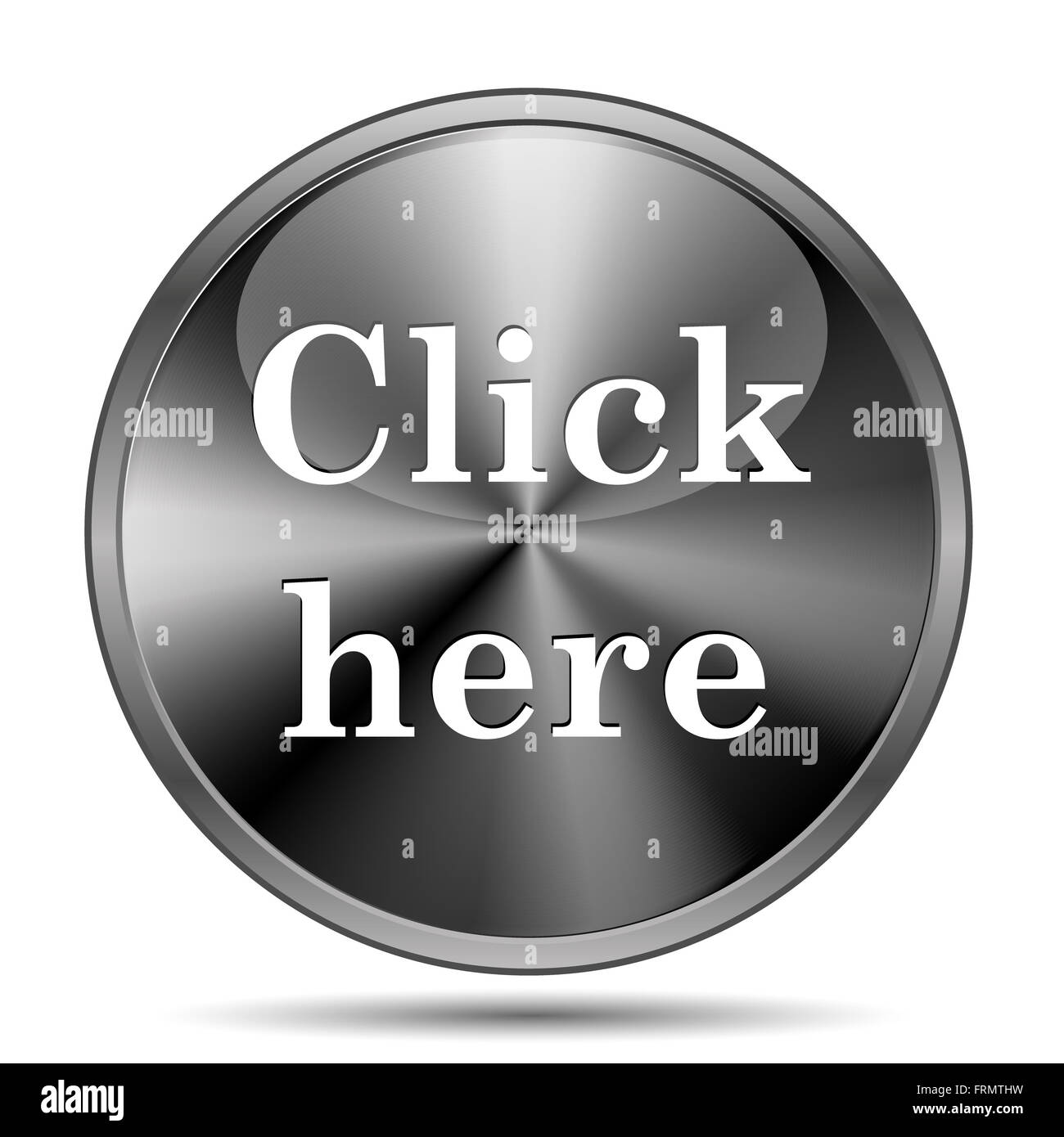 Glossy shiny glass icon on white background Stock Photo - Alamy