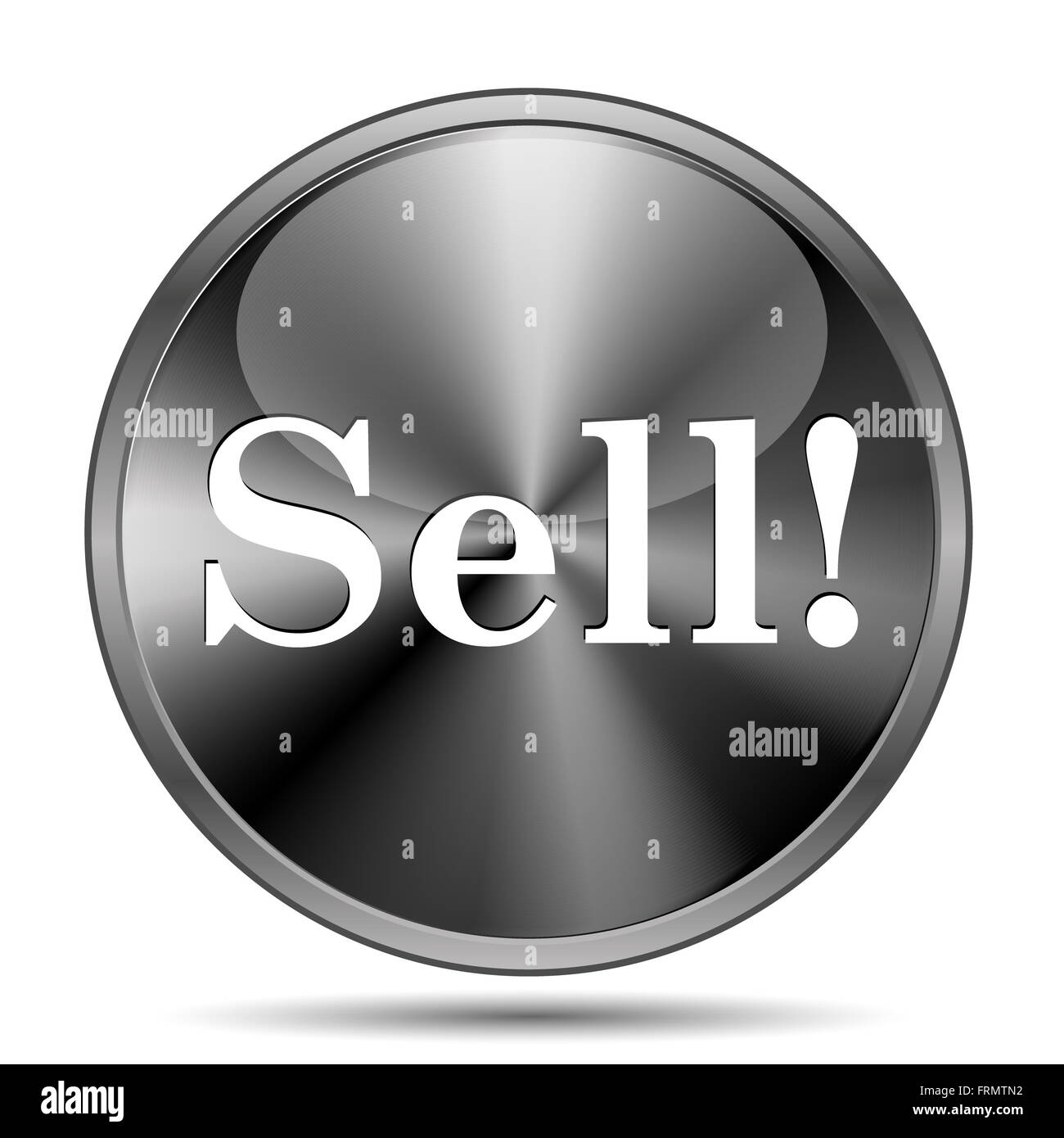 Glossy shiny glass icon on white background Stock Photo - Alamy