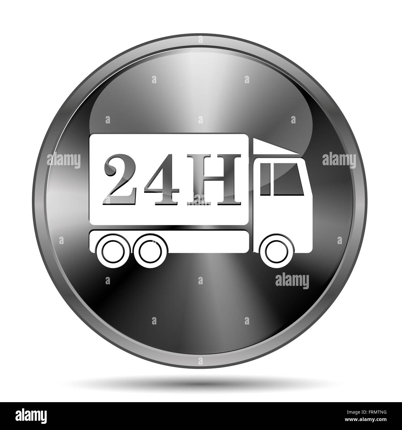 Glossy shiny glass icon on white background Stock Photo - Alamy