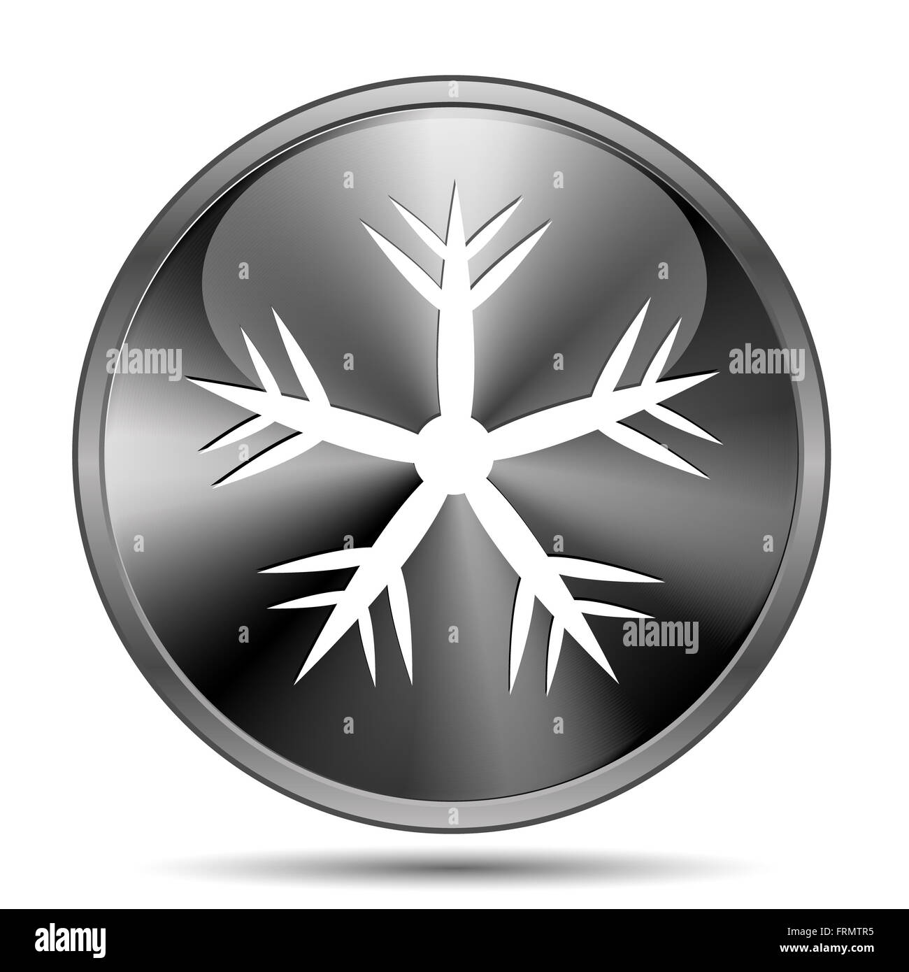 Glossy shiny glass icon on white background Stock Photo - Alamy