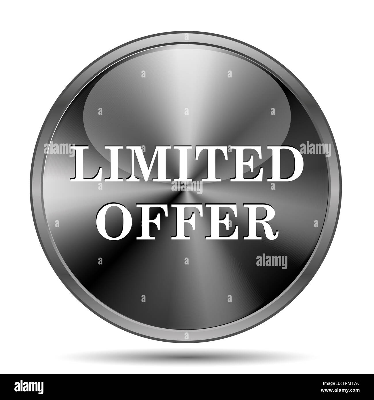 Glossy shiny glass icon on white background Stock Photo - Alamy