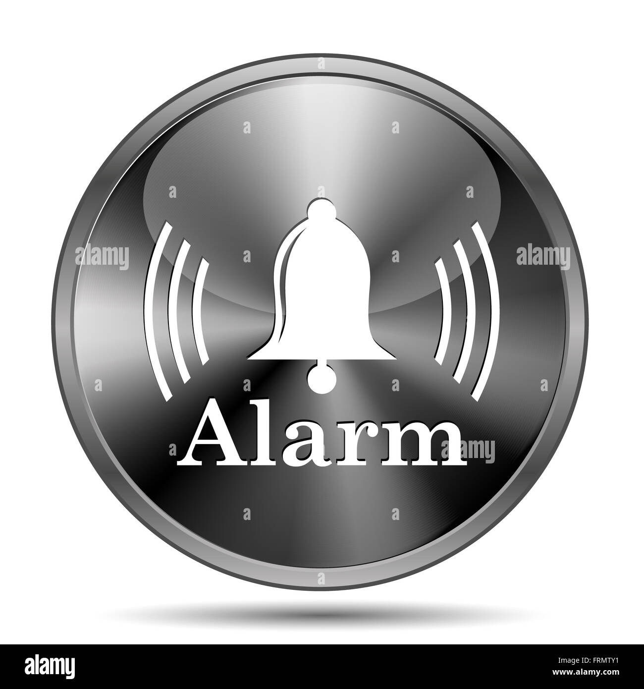 Glossy shiny glass icon on white background Stock Photo - Alamy