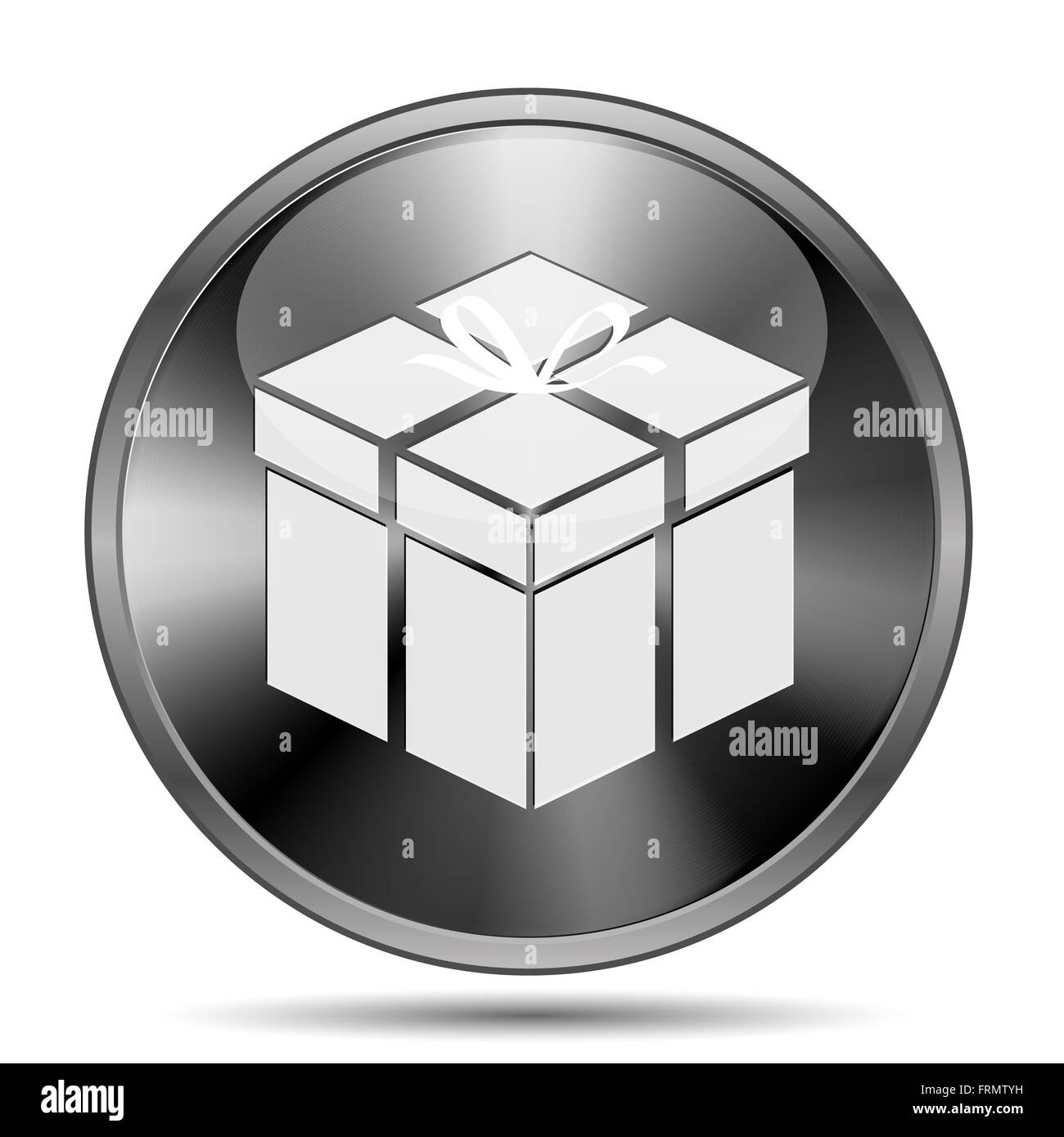 Glossy shiny glass icon on white background Stock Photo - Alamy