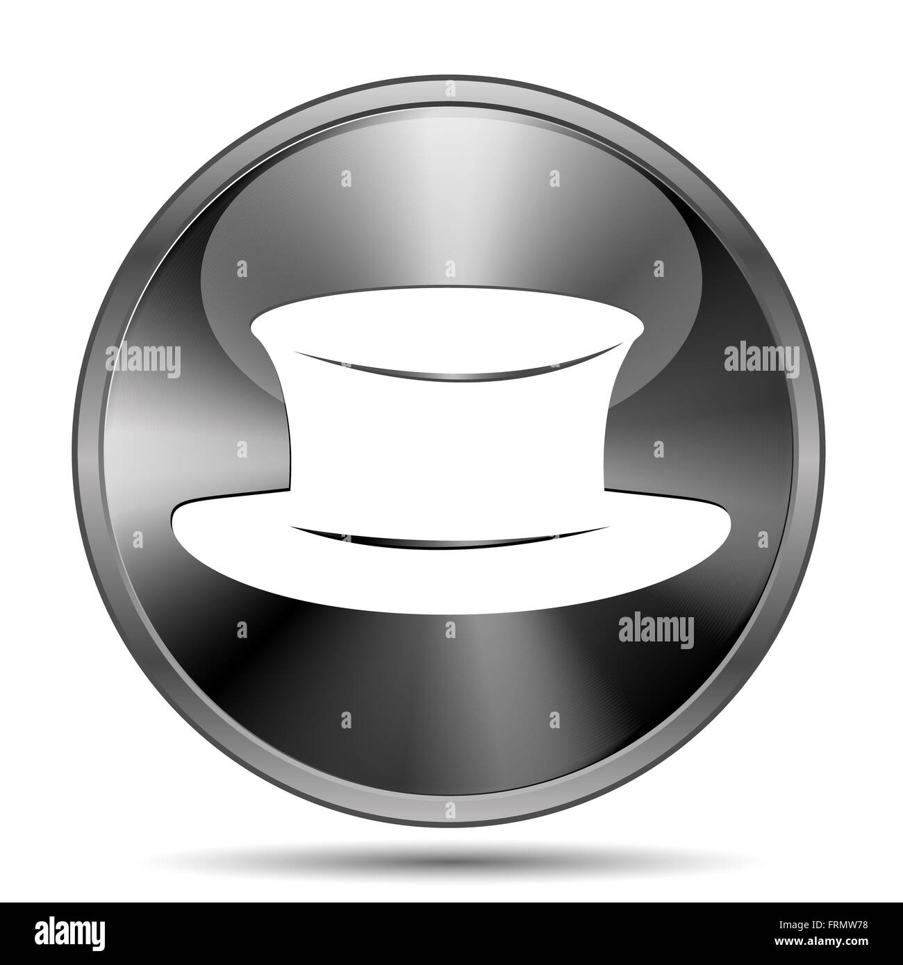 Glossy shiny glass icon on white background Stock Photo - Alamy