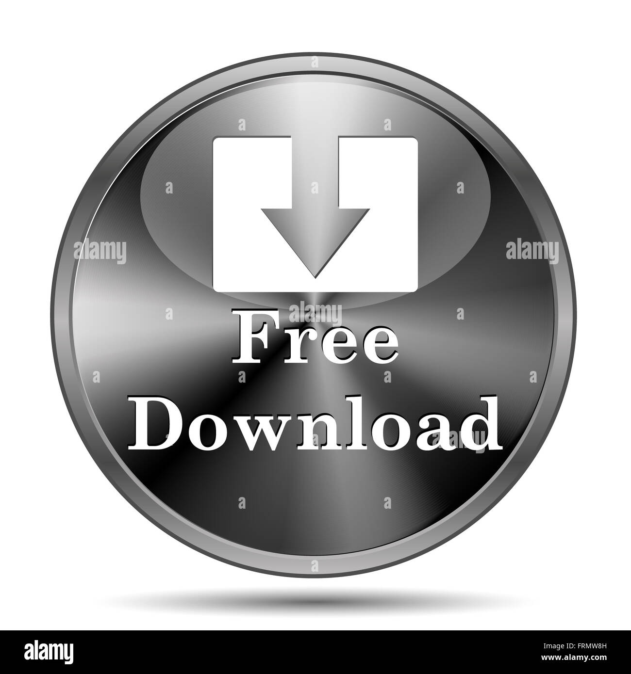 Glossy shiny glass icon on white background Stock Photo - Alamy