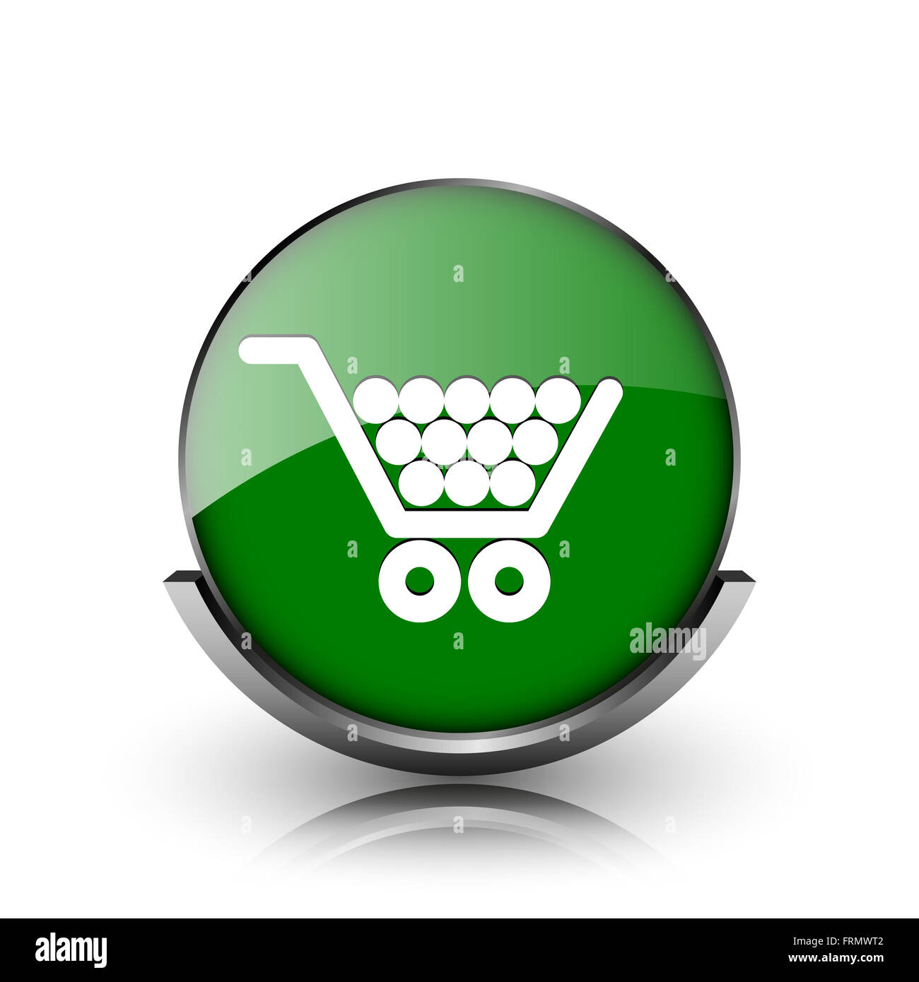 Supermarket green ribbon icon hi-res stock photography and images - Alamy