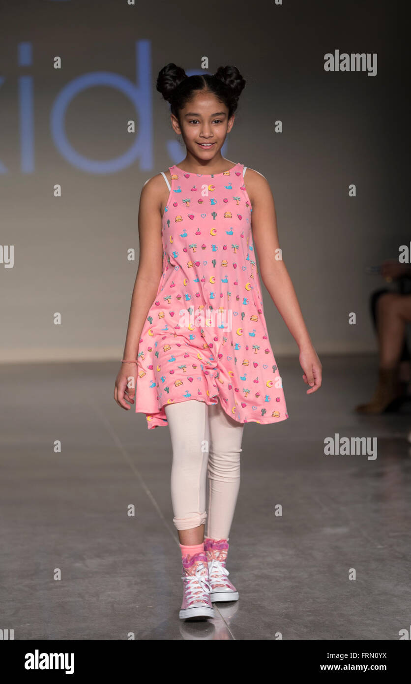 New York, NY USA - March 12, 2016: Young model walks runway for Wildfox ...