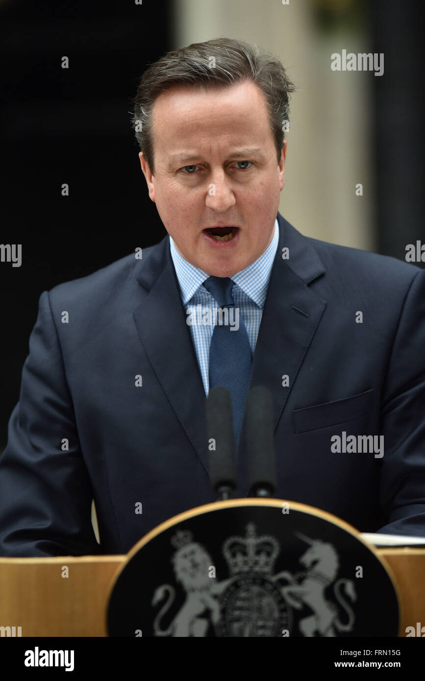 Prime Minister David Cameron addresses the press after a Cabinet ...