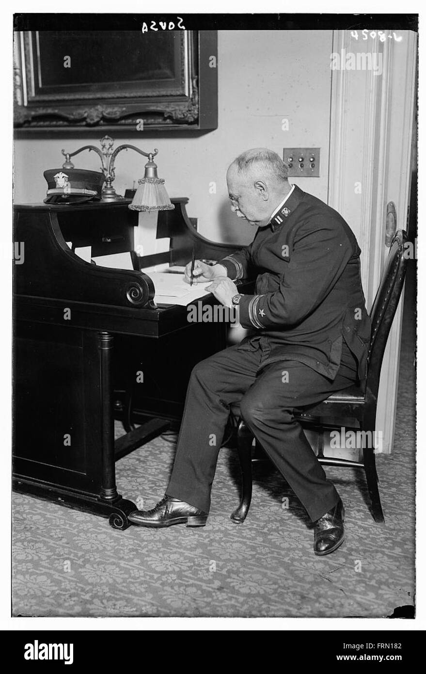 A photograph of John Philip Sousa, a famous American composer and ...