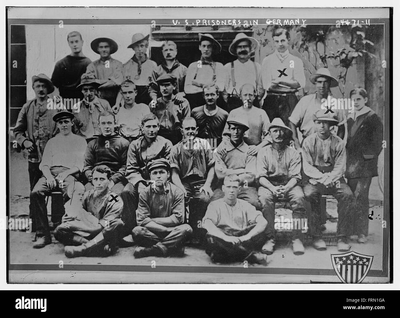 This photograph shows American prisoners held in Germany during World ...