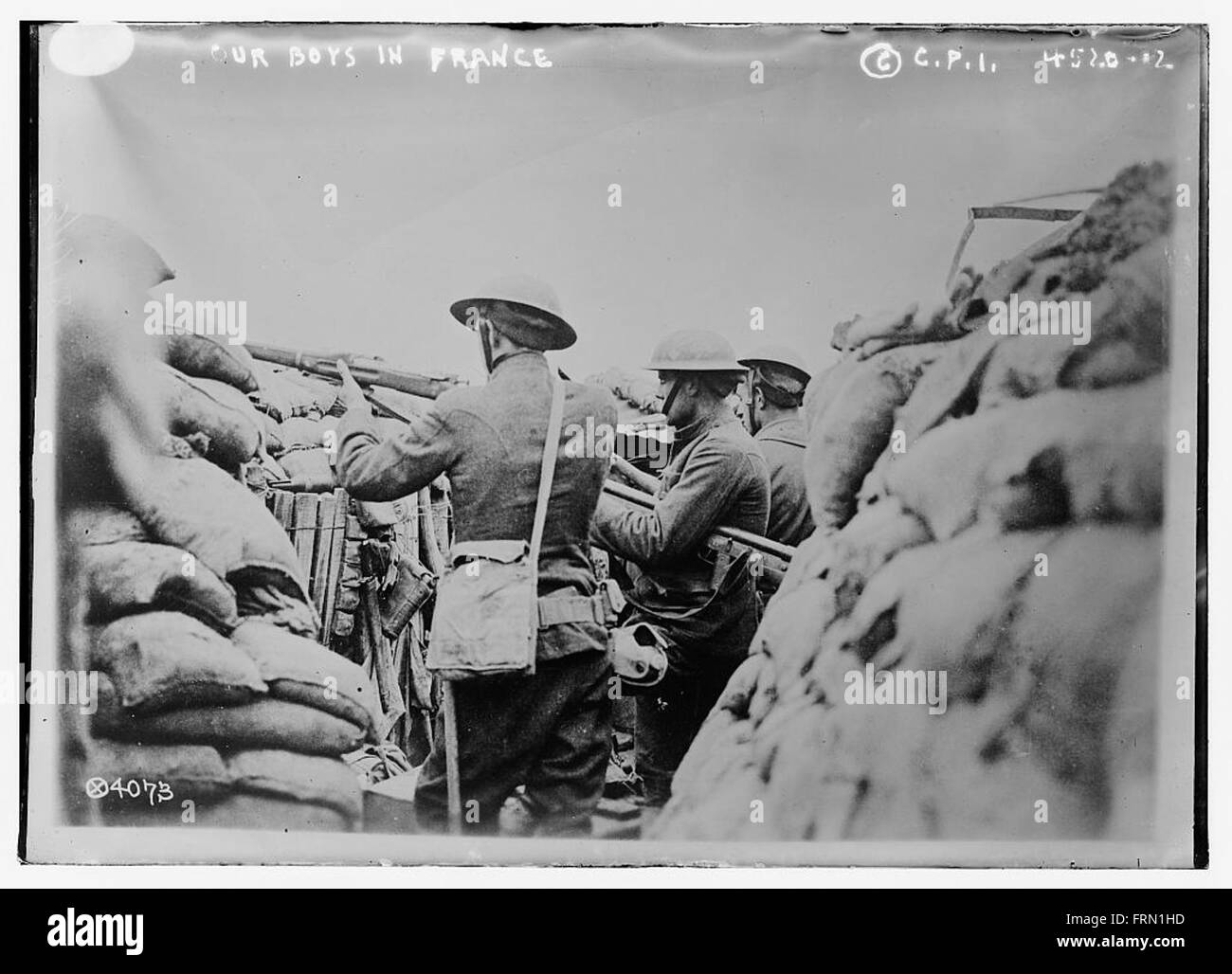 This photograph, titled 'Our Boys in France,' captures American ...