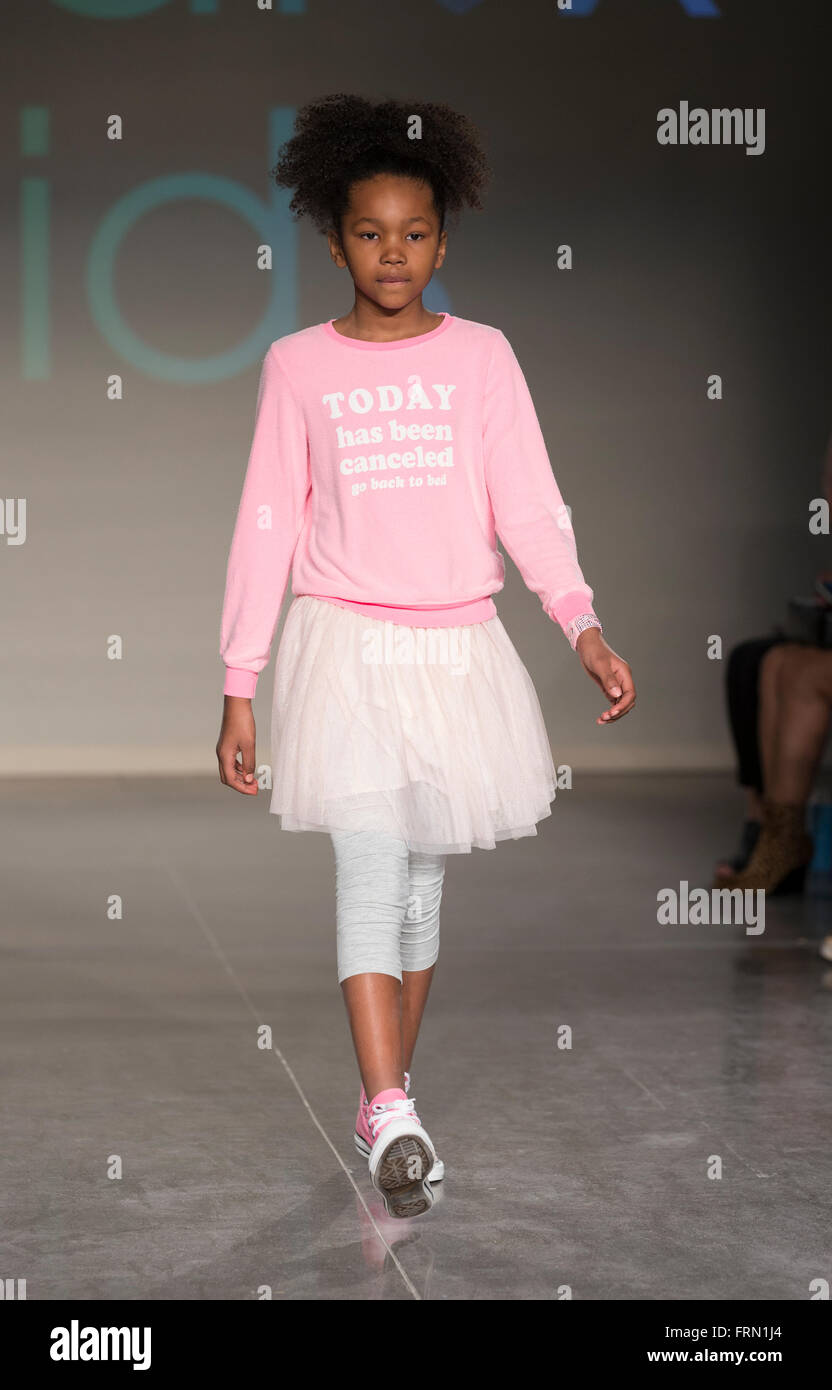 New York, NY USA - March 12, 2016: Young model walks runway for Wildfox ...