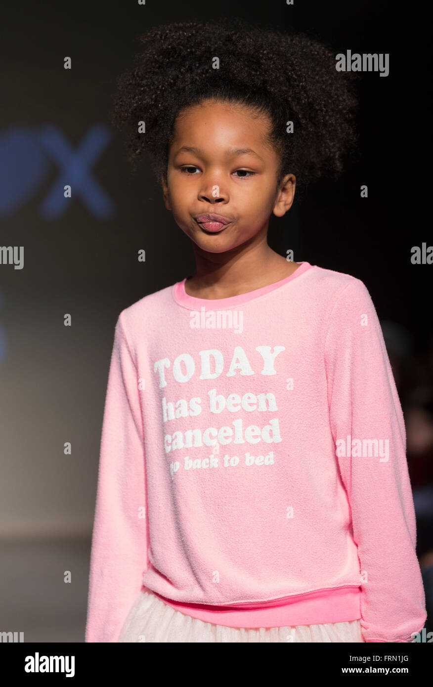 New York, NY USA - March 12, 2016: Young model walks runway for Wildfox ...