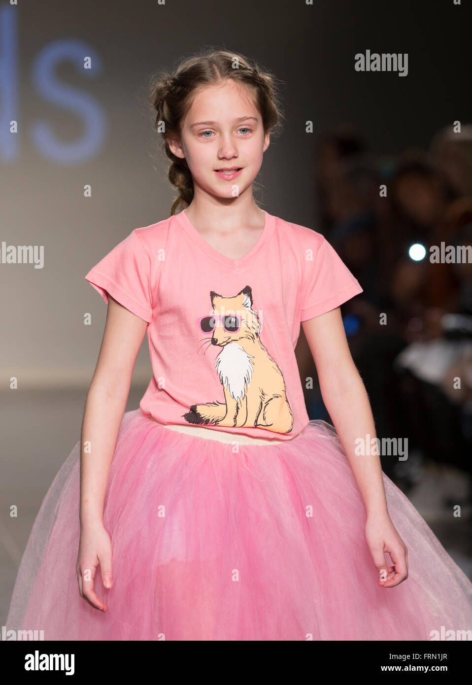 New York, NY USA - March 12, 2016: Young model walks runway for Wildfox ...