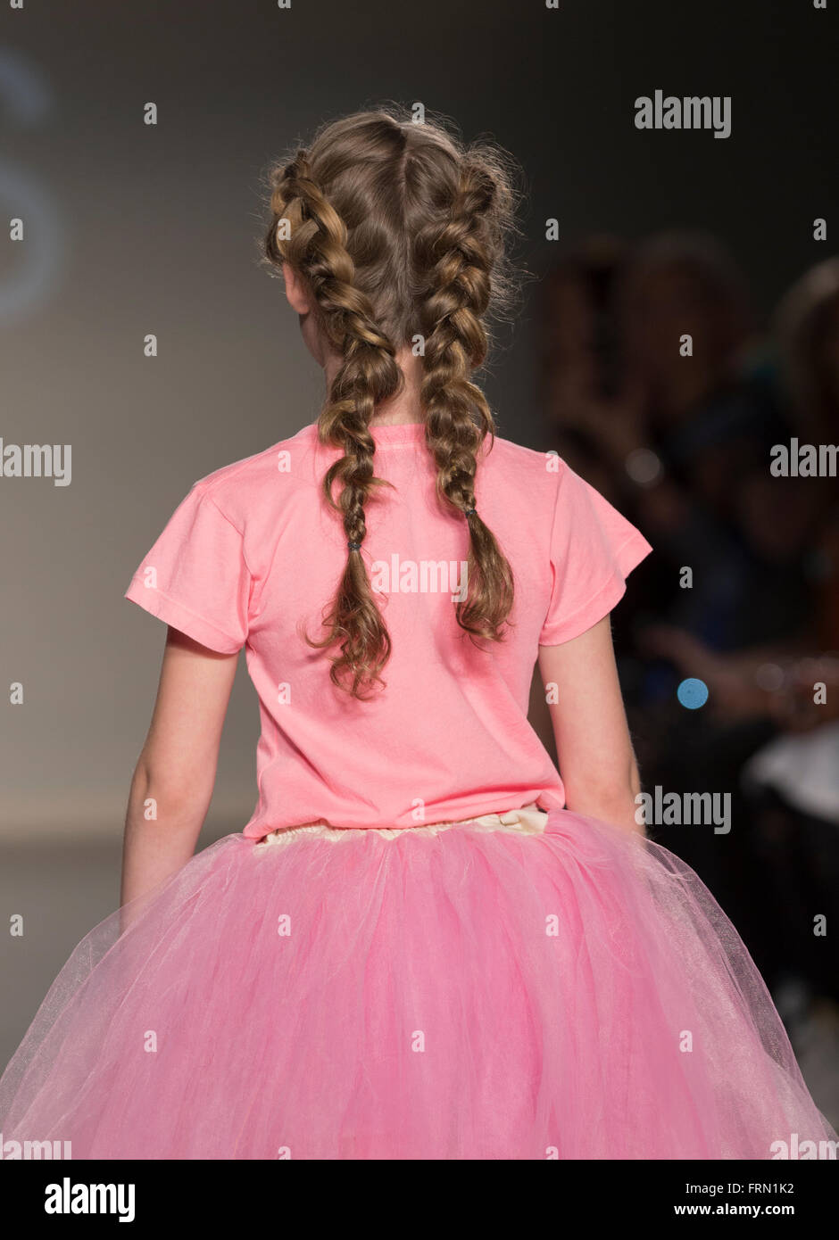 New York, NY USA - March 12, 2016: Young model walks runway for Wildfox ...