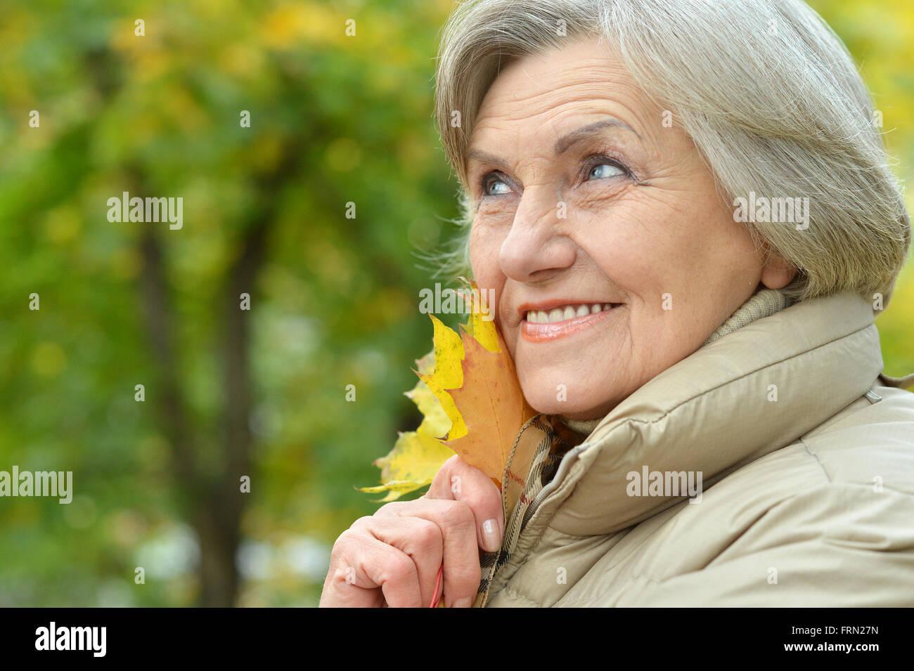 smiling senior woman Stock Photo - Alamy