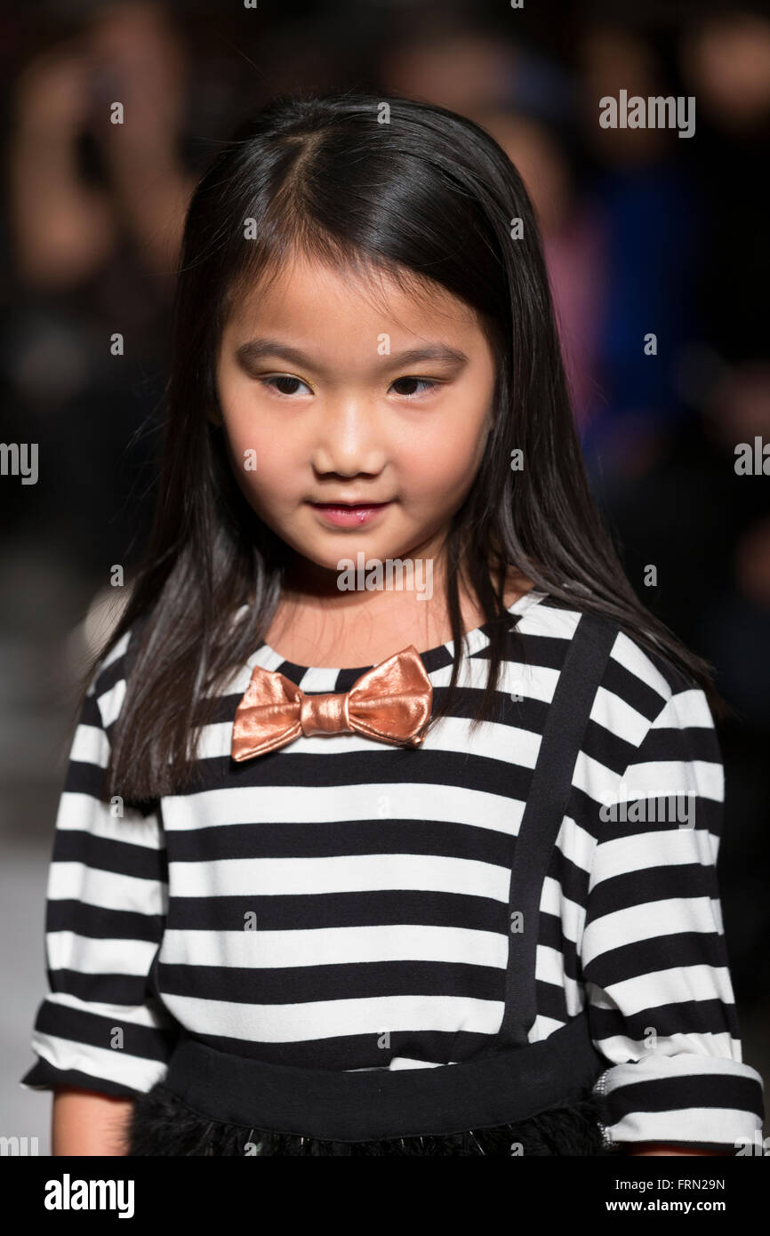New York, NY USA - March 12, 2016: Young model walks runway for EMU ...