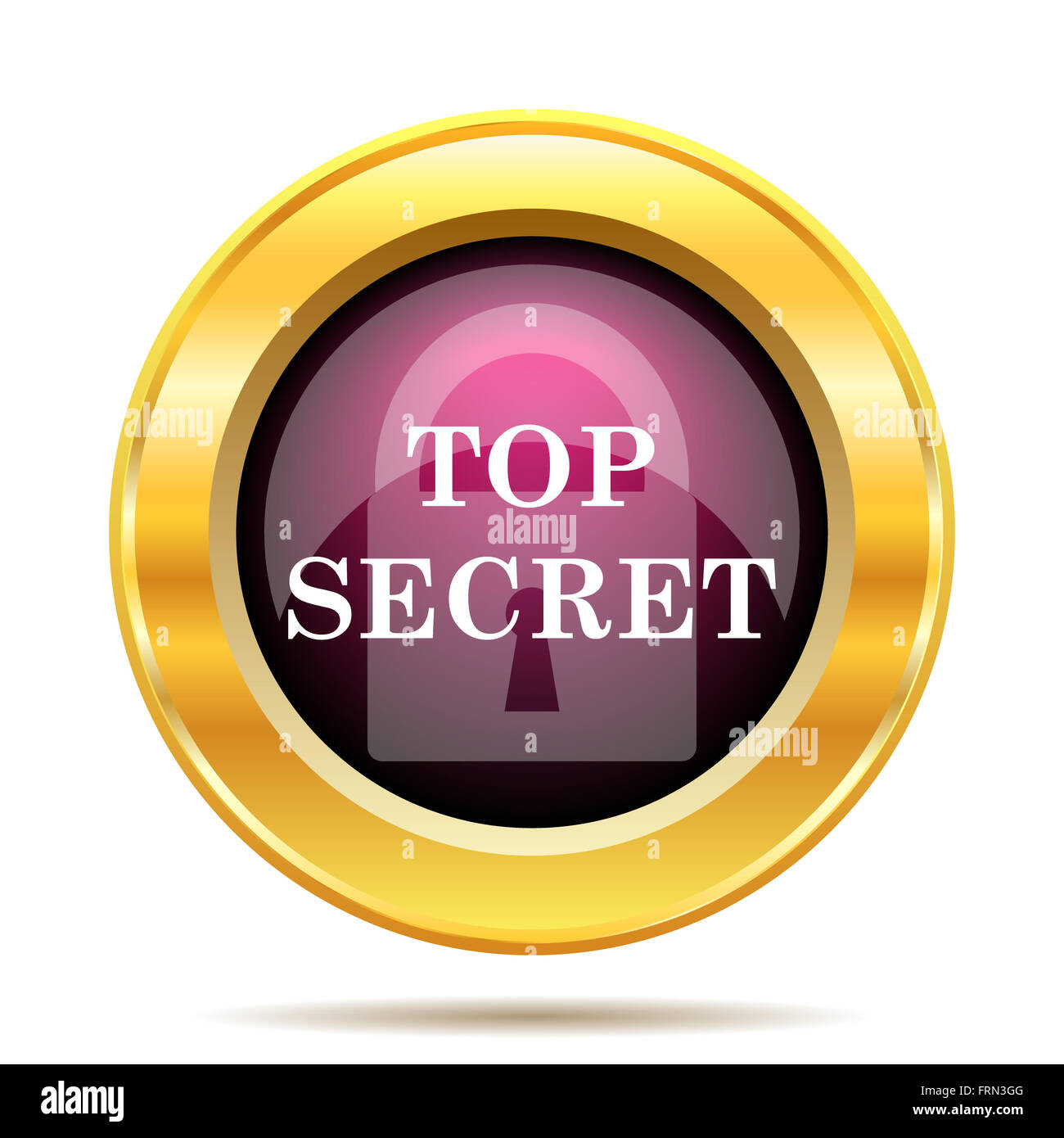 Top secret icon. Internet button on white background Stock Photo - Alamy
