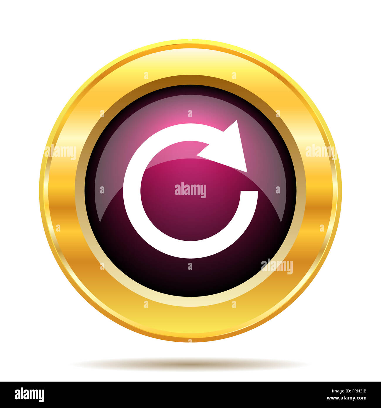 Reload one arrow icon. Internet button on white background Stock Photo ...