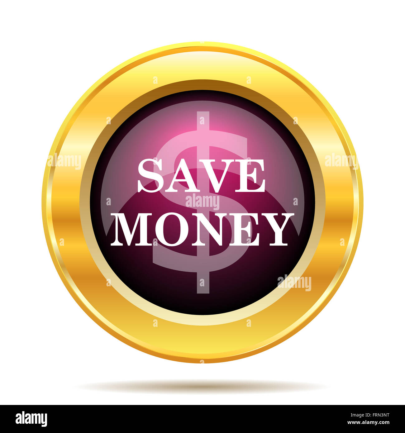 Save money icon. Internet button on white background Stock Photo - Alamy