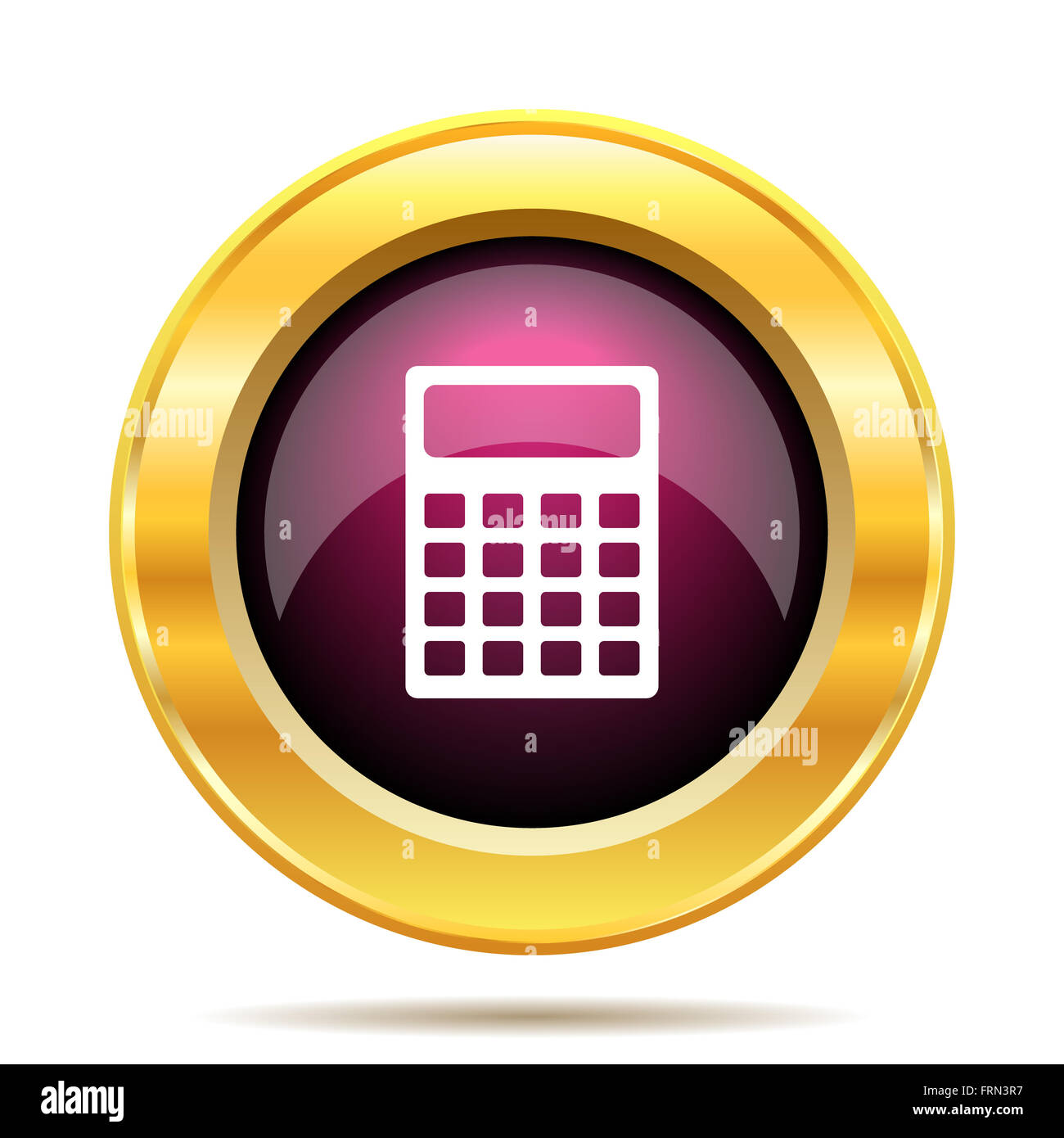 Calculator icon. Internet button on white background Stock Photo - Alamy