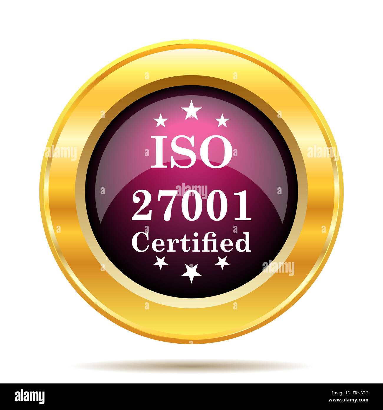 ISO 27001 icon. Internet button on white background Stock Photo - Alamy