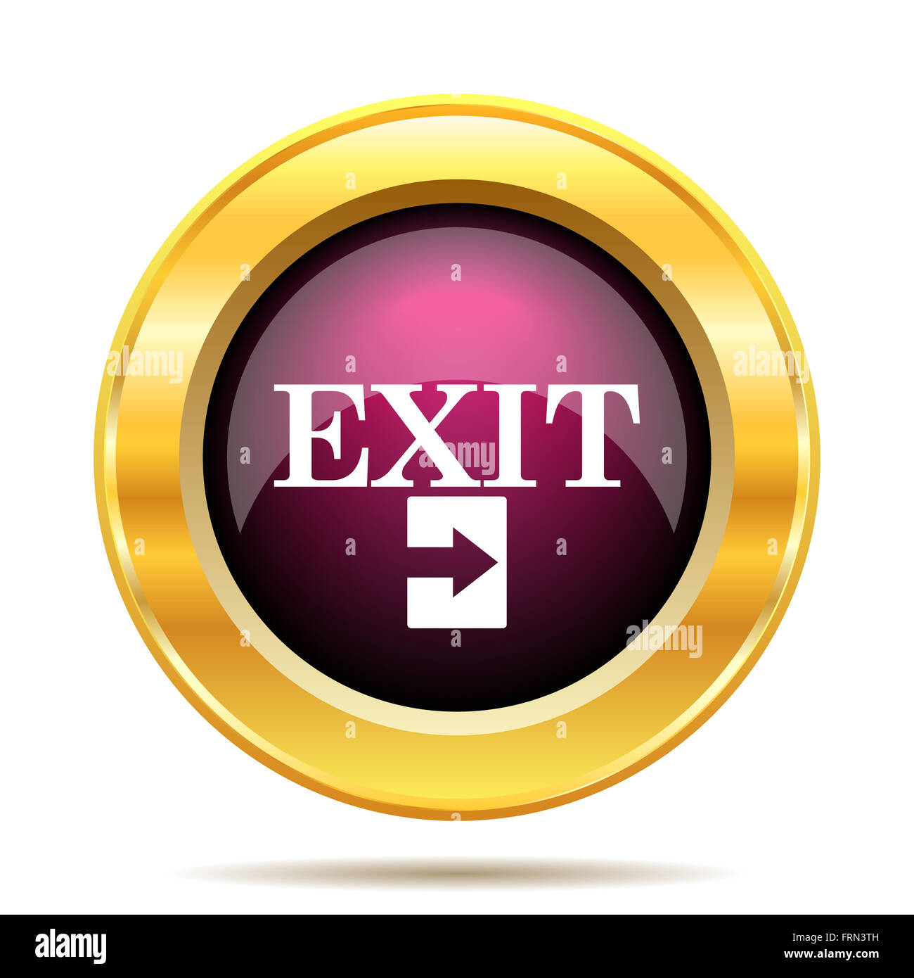 Exit icon. Internet button on white background Stock Photo - Alamy