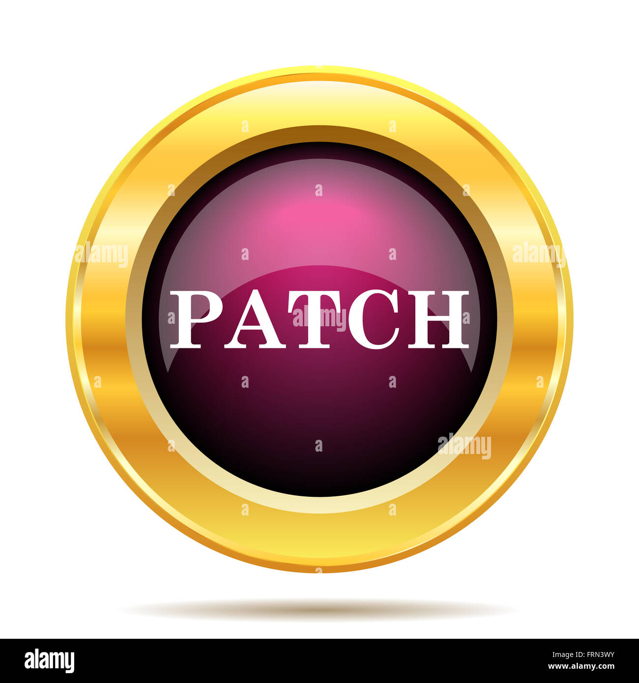 Patch icon. Internet button on white background Stock Photo - Alamy