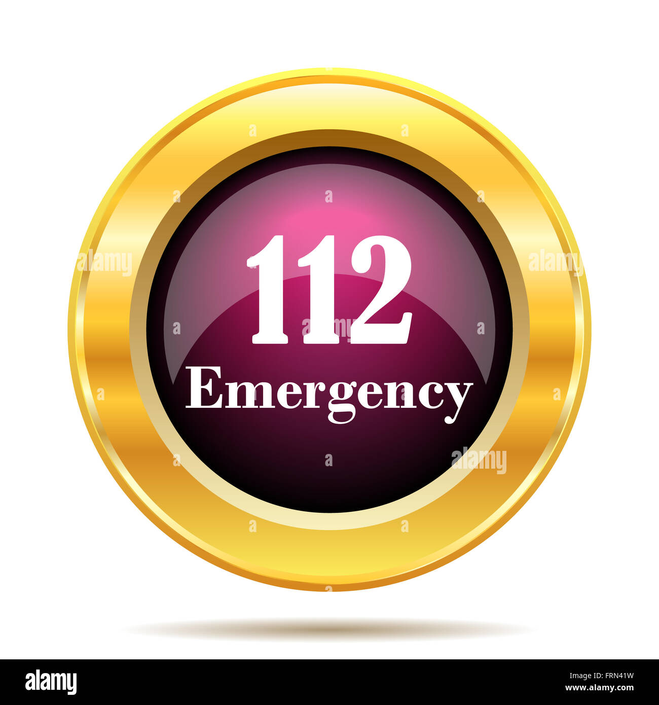 112 Emergency icon. Internet button on white background Stock Photo - Alamy