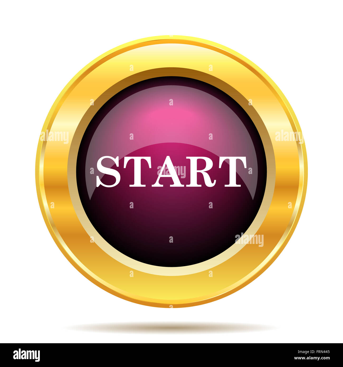 Start icon. Internet button on white background Stock Photo - Alamy