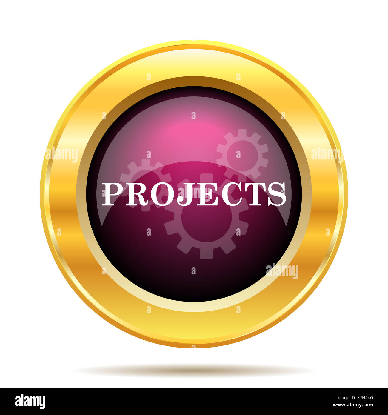 Projects icon. Internet button on white background Stock Photo - Alamy