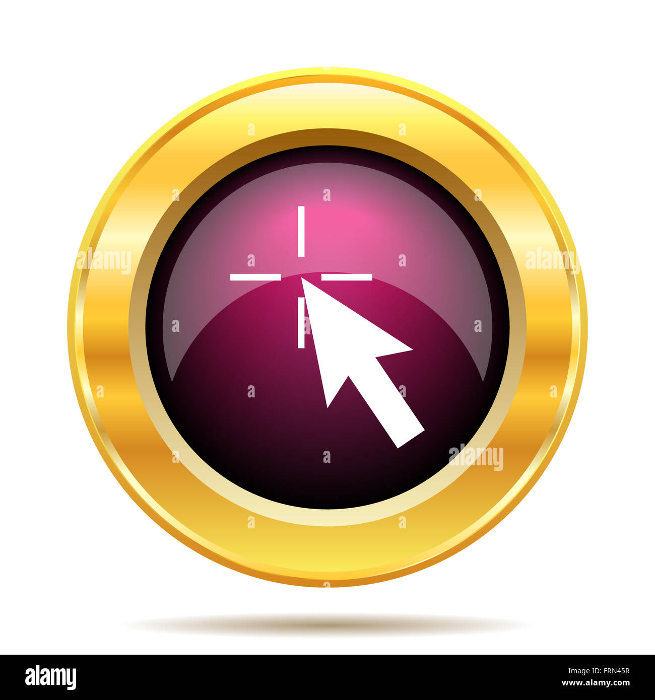 Click here icon. Internet button on white background Stock Photo - Alamy