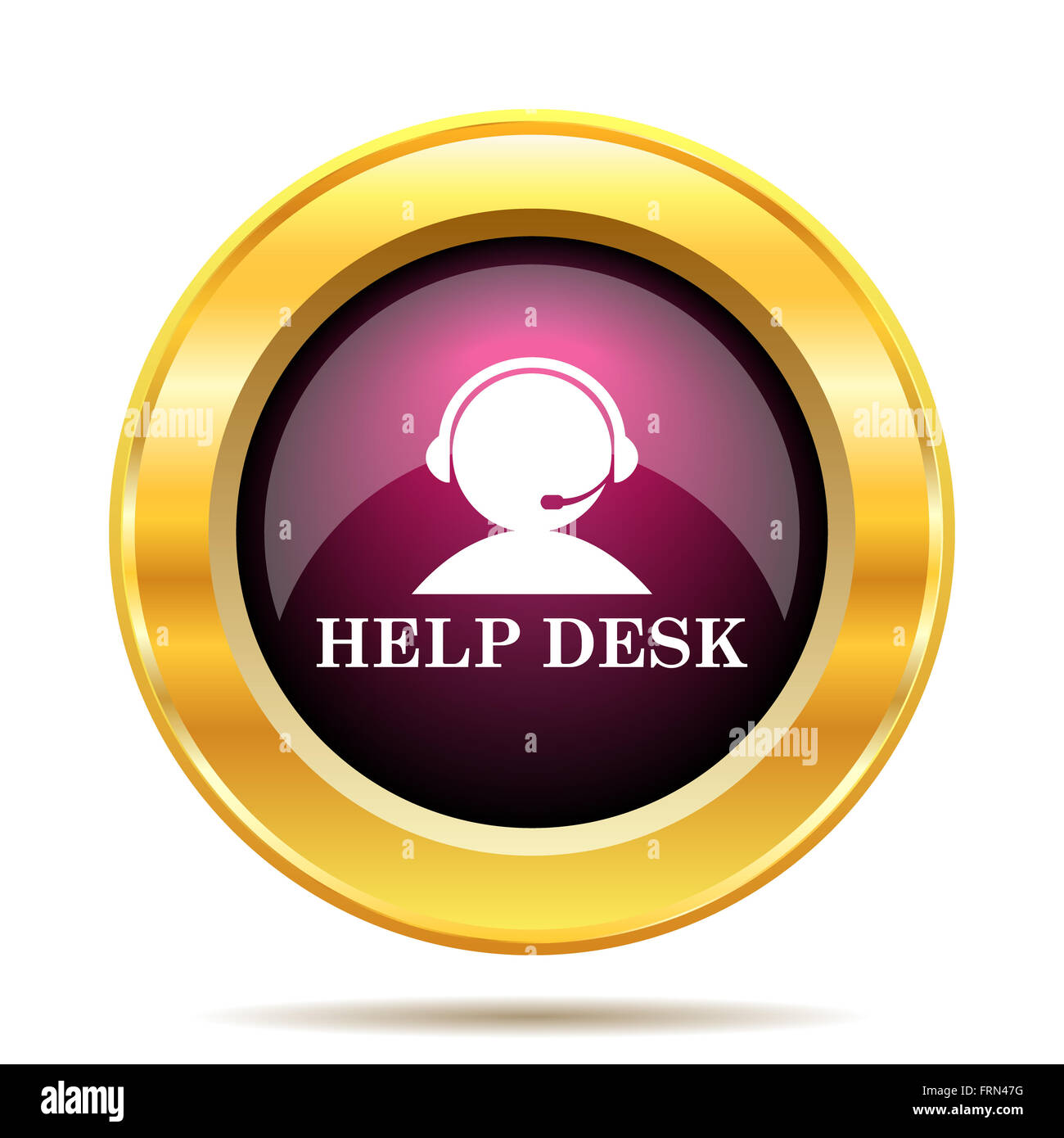 Helpdesk icon. Internet button on white background Stock Photo - Alamy