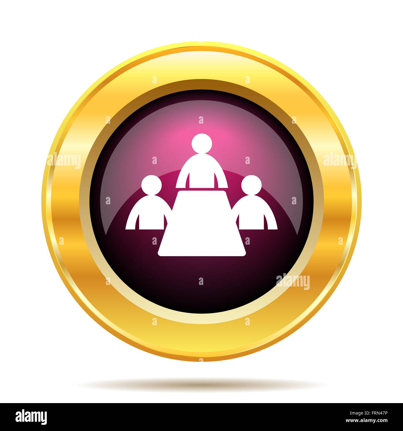 Meeting room icon. Internet button on white background Stock Photo - Alamy