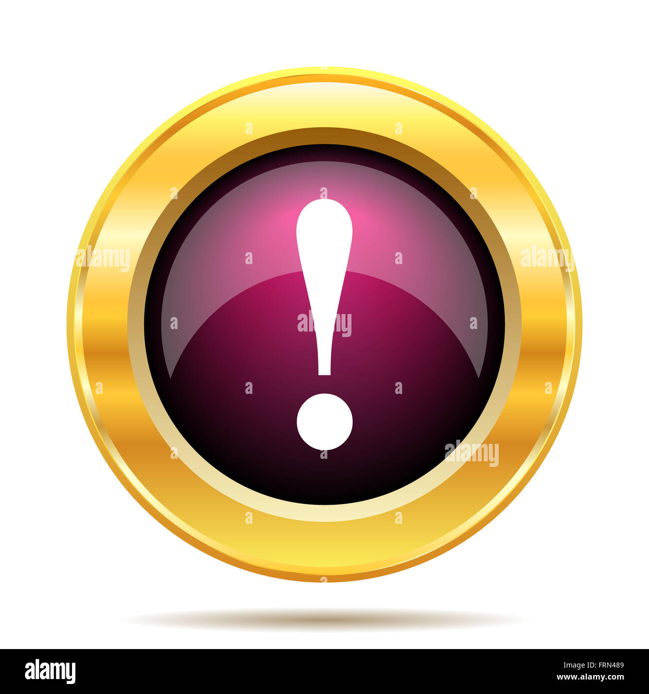 Attention icon. Internet button on white background Stock Photo - Alamy