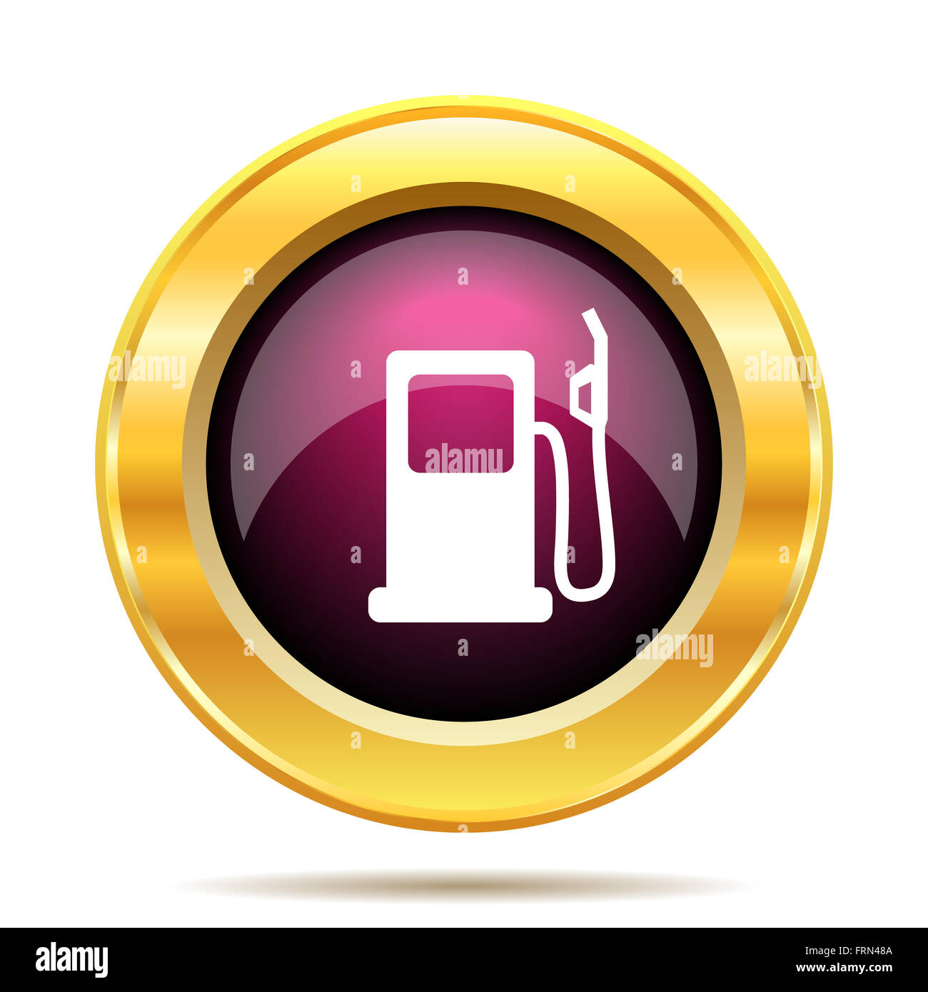 Gas pump icon. Internet button on white background Stock Photo - Alamy