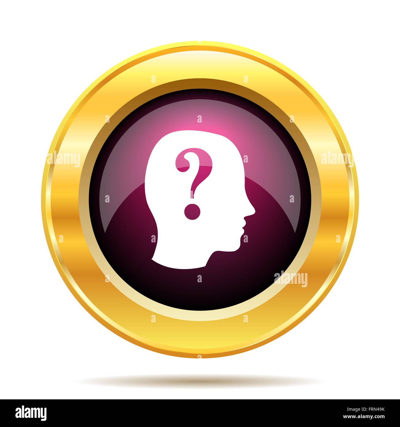 Quiz icon. Internet button on white background Stock Photo - Alamy