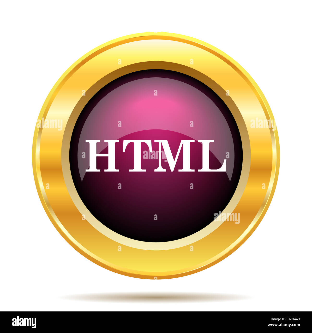 HTML icon. Internet button on white background Stock Photo - Alamy