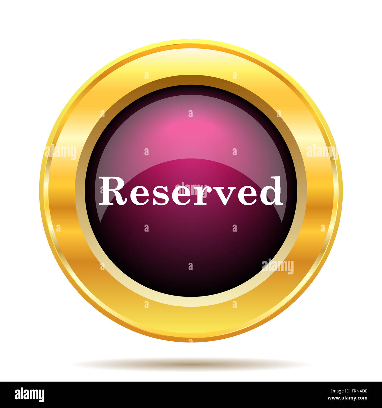 Reserved icon. Internet button on white background Stock Photo - Alamy