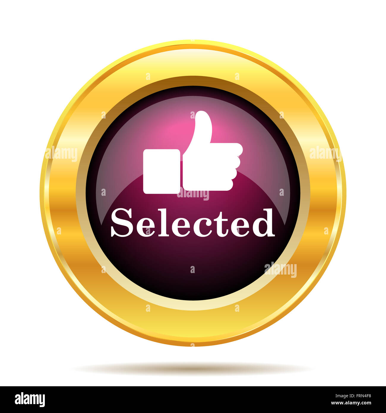Selected icon. Internet button on white background Stock Photo - Alamy