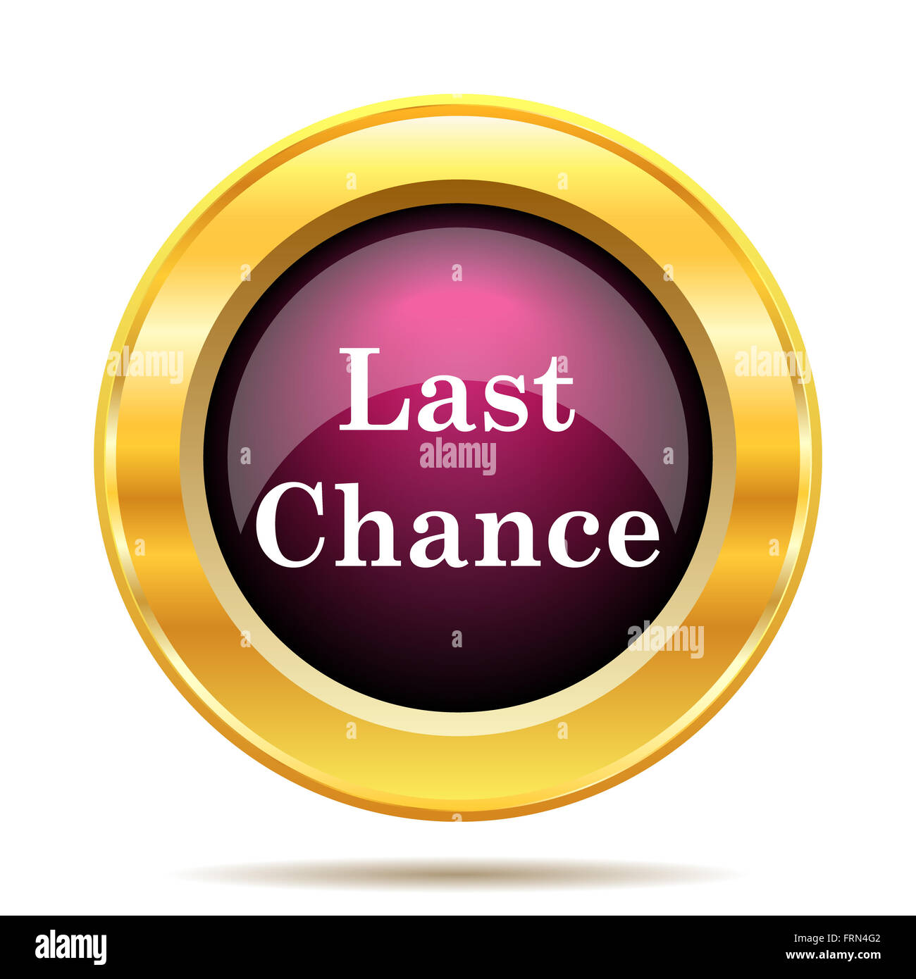 Last chance icon. Internet button on white background Stock Photo - Alamy